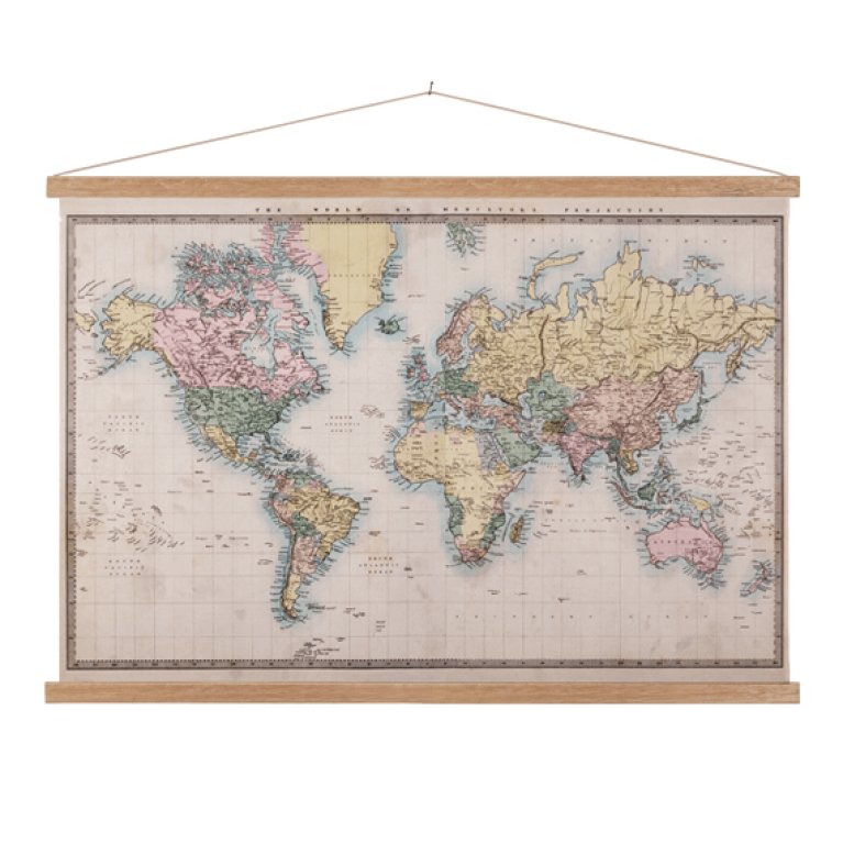Wereldkaarten aan je muur 50% KORTING | WereldKaarten.nl